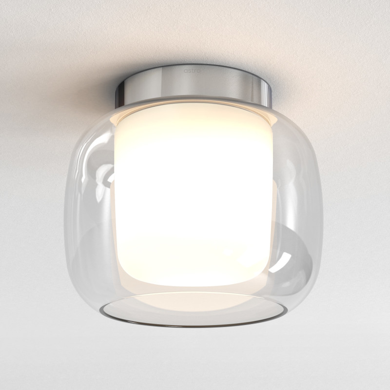 Astro Aquina 360 Flush Ceiling Light - Polished Chrome - Lighting Direct