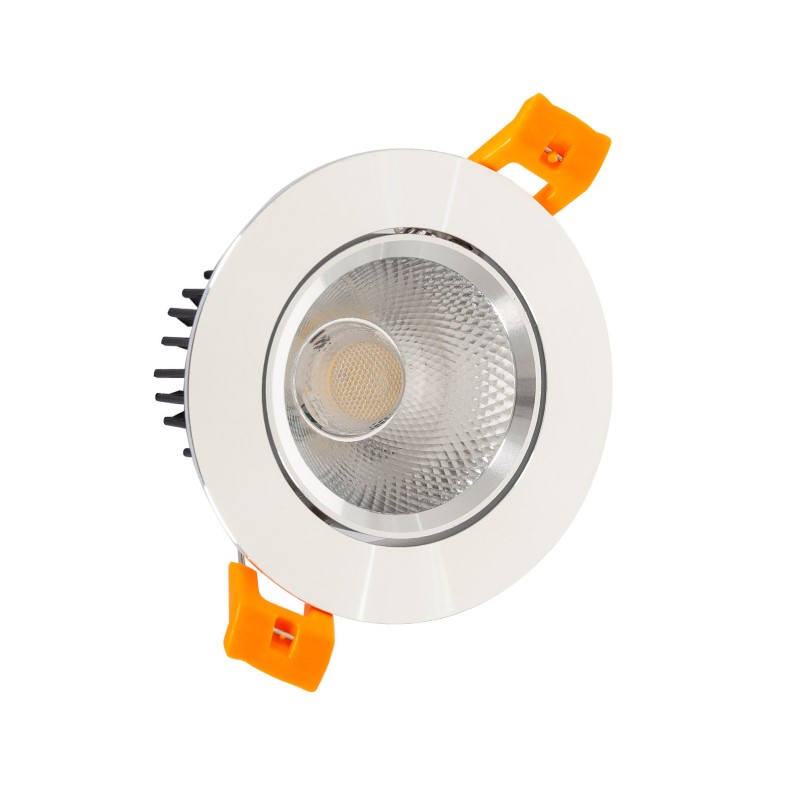Round 7W Daylight COB LED Adjustable Downlight Cutout 70mm - White ...